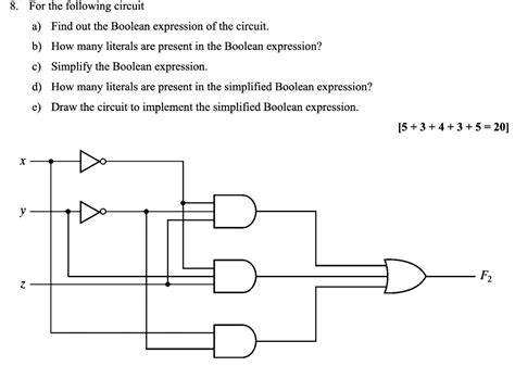 Solved 8 For The Following Circuit A Find Out The Boolean Chegg Com
