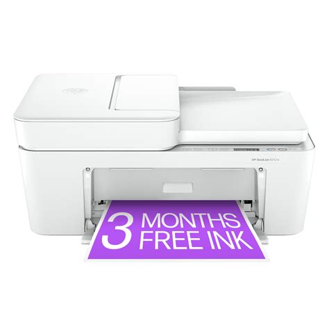 Hp Deskjet E Wireless All In One Color Inkjet Printer Scanner Copier Months Free Ink