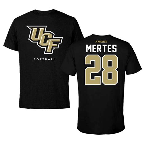 28 Izzy Mertes University Of Central Florida Softball Black Performance Tee