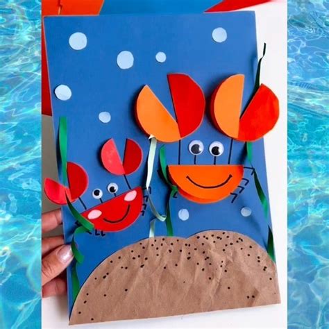 МОРСКИЕ АППЛИКАЦИИ ИЗ КРУЖОЧКОВ ДЕТСКОЕ ТВОРЧЕСТВО • Поделки и игры для детей ВКонтакте