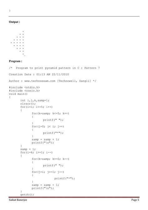 pattern printing in c pdf programming languages computing