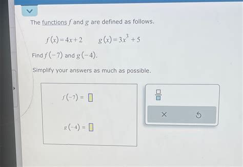 solved the functions f ﻿and g ﻿are defined as