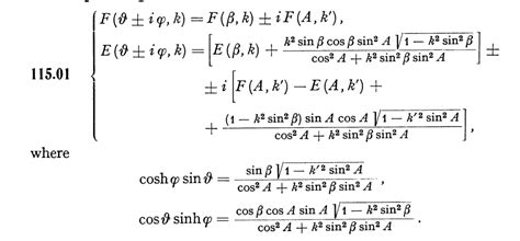 Elliptic Integral Of Complex Argument With Value Greater Than Unity