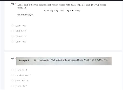 Solved Let U And V Be Two Dimensional Vector Spaces With Chegg