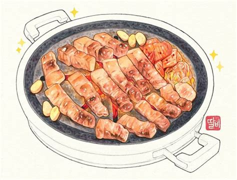 딸비 Trên Instagram “ [삼겹살 12월과 5월 작품] 12월 오늘 그림 5개월 전 그림 딸비는 발전한
