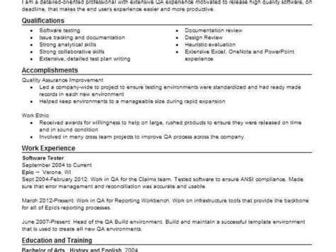 Resume Templates For Qa Tester Qa Tester Resume Samples Best Resume Gallery Williamson Ga Us