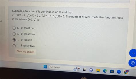 solved suppose a function f ﻿is continuous on r ﻿and that