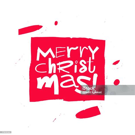 비문이있는 멋진 스티커 메리 크리스마스 글자 세련된 손글씨 글꼴입니다 축제 연하장 분무에 대한 스톡 벡터 아트 및 기타 이미지 Istock
