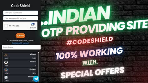 Codesheild A Working Indian Otp Site Unlimited Otp Available Youtube