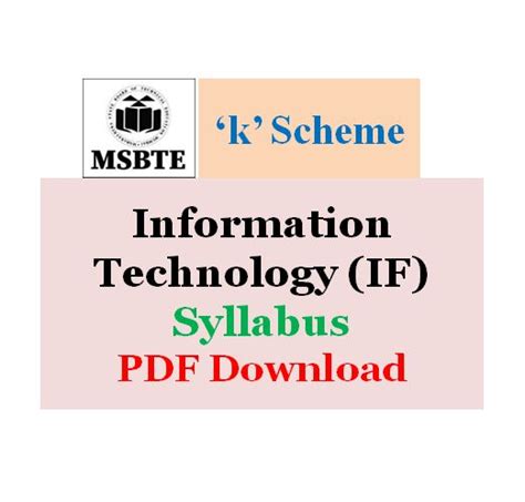 Msbte Information Technology If Syllabus ‘k Scheme Truexams