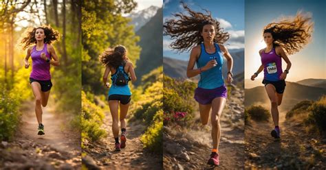 Lexica Wide Shot Trail Runner Woman Run In A Perfume Bottle With Long Curly Dark Hair