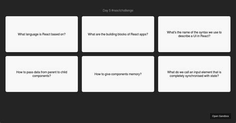 Flashcards Reactchallenge Codesandbox