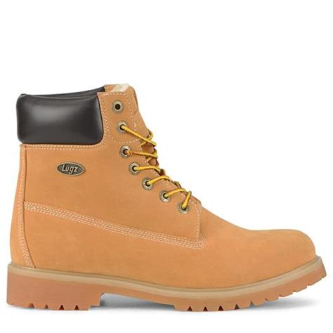 Lugz Mens Convoy Fleece Water Resistant Lace Up Boots Wheatbark