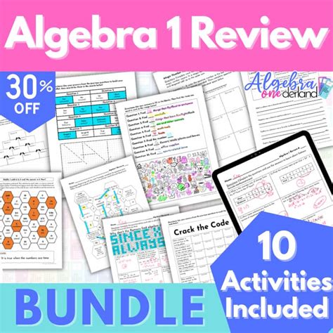 Algebra 1 Bundle Of Activities Next Gen Aligned For Regents Review And Eoc