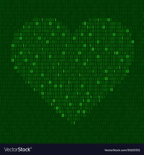 Abstract Heart Of Binary Code Digital Love Vector Image