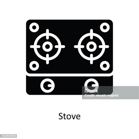 스토브 벡터 솔리드 아이콘 디자인 그림입니다 흰색 배경에 부엌과 가정 기호 Eps 10 파일 3차원 형태에 대한 스톡 벡터 아트 및 기타 이미지 Istock