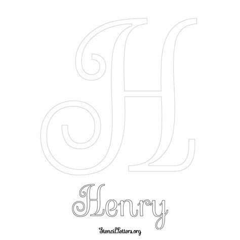 Henry Free Printable Name Stencils With 6 Unique Typography Styles And Lettering Bridges