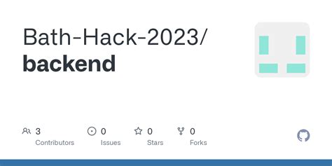 GitHub Bath Hack Backend
