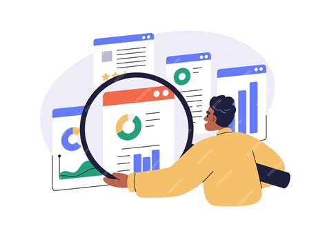 Premium Vector Data Analyst Business Analysis Graph And Charts Analytics Statistics Concept