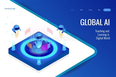 Isometric Artificial Intelligence Concept Technology And Engineering Teaching And Learning In