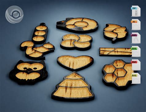 Set Of Custom Rolling Tray Cnc Router Files Stl 3d Print Files Router Template Dxf Svg Files