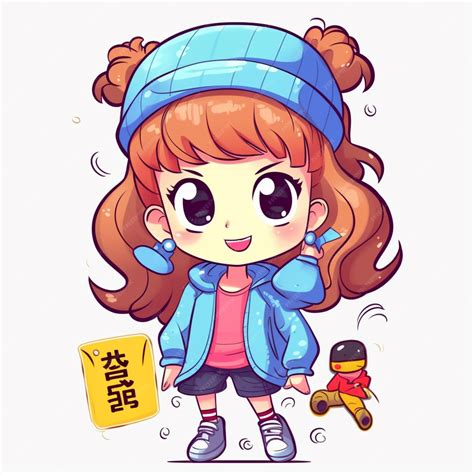 Chibi Holding A Sign