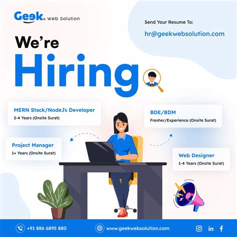 Geek Web Solution On Linkedin Hiringalert Jobopportunity Careergrowth Techjobs Suratjobs