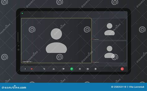Template Video Conference User Interface Application For Social