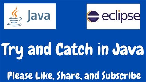 Try And Catch In Java Youtube