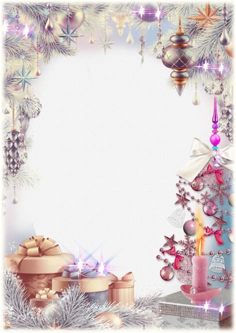 Новогодние подарки яркая новогодняя рамка