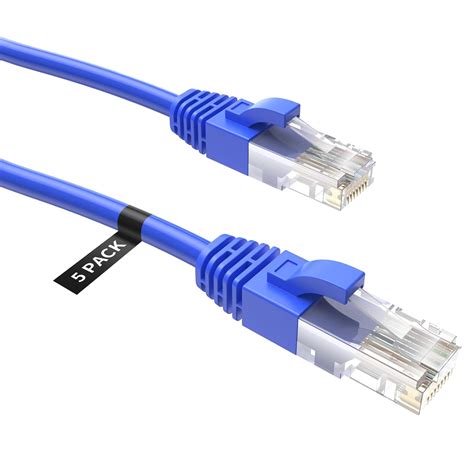 Cablecreation 15 Feet 5 Pack Cat 5e Ethernet Patch Cable