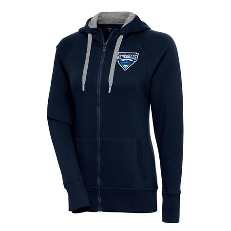 Womens Hudson Valley Renegades Antigua Navy Victory Full Zip Hoodie
