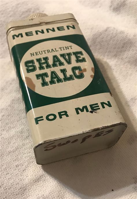 Mennens Shave Talc For Men Vintage Tin Etsy