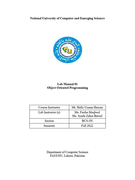 Oop Lab Manual Pointers And Dynamic Arrays Pdf