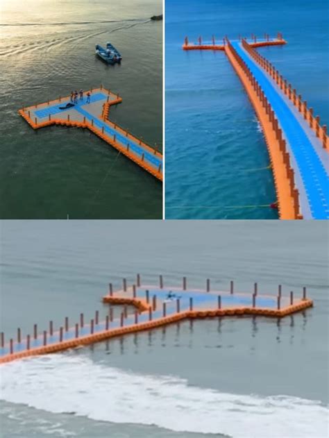 Keralas First Floating Bridge In Varkala Beach