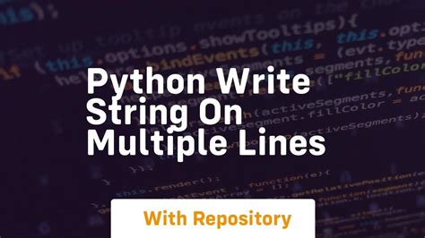 Python Write String On Multiple Lines Youtube