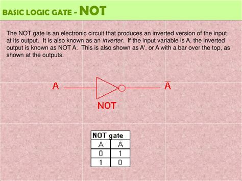 PPT LOGIC GATES PowerPoint Presentation Free Download ID