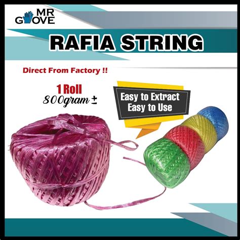 Rafia String Plastic String String Rope Tali Rafia 800gram Random Colour Shopee Malaysia