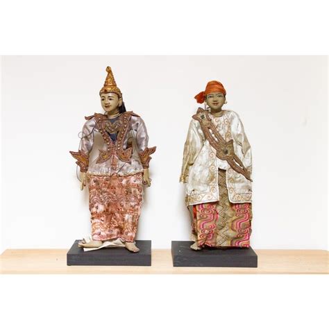 Set Of Two Javanese Wayang Puppets Puppets Javanese Studio Photography Lighting