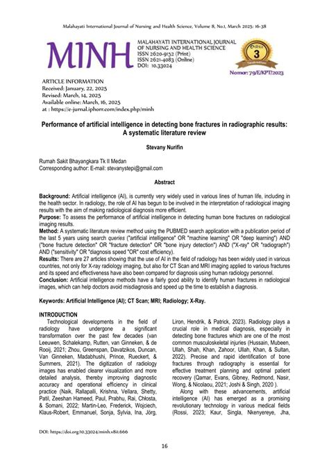pdf performance of artificial intelligence in detecting bone