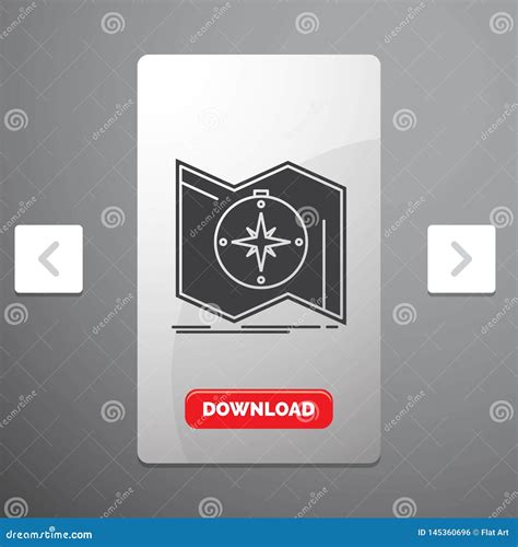 Direction Explore Map Navigate Navigation Glyph Icon In Carousal Pagination Slider Design