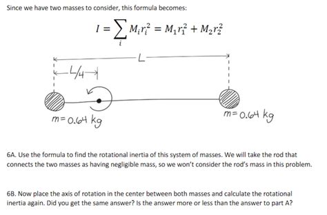 Solved A Use The Formula To Find The Rotational Inertia Chegg Com