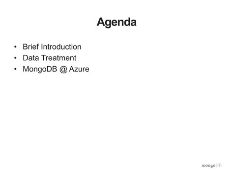 Data Treatment Mongodb Ppt