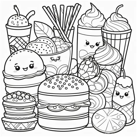 Desenho Para Colorir Comida