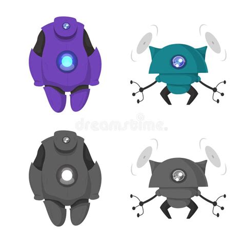 Isolated Object Of Robot And Factory Logo Set Of Robot And Space Stock Symbol For Web Stock