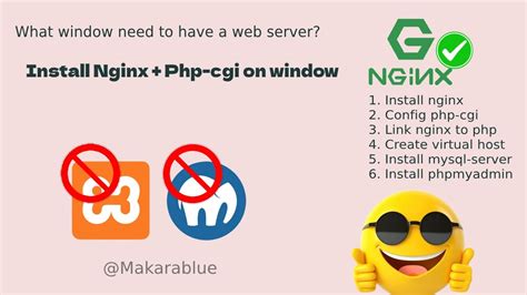 Install Nginx Virtual Host Php Cgi Mysql Server Phpmyadmin On Window Youtube