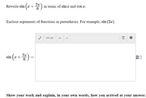 Solved Rewrite Sin X 1976 In Terms Of Sin R And Cos X Chegg Com