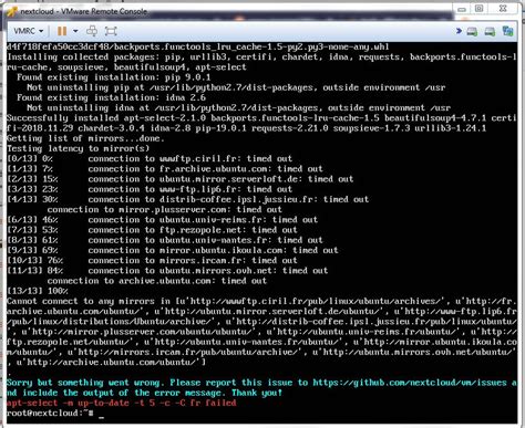 pb install vm timed out 📦 appliances docker snappy vm ncp aio nextcloud community