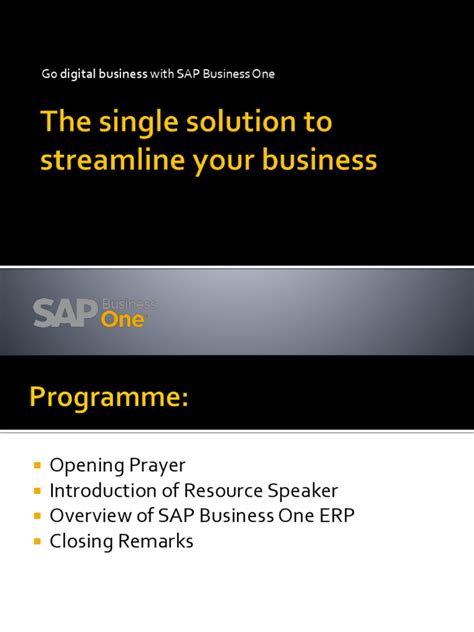 Sap B1 Erp Pdf Inventory Sales