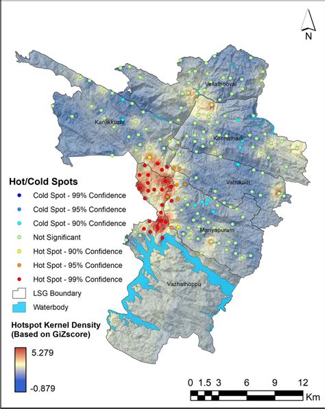 Landslide Hotspot Map Of The Study Area With Lsg Boundaries Download
